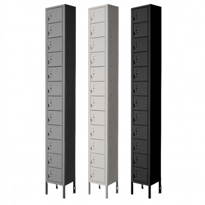 12 Cell Phone Lockers Unit with Key Locks | SchoolLockers.com