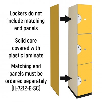 Triple Tier Wood Storage Lockers Solid Color Finish | SchoolLockers.com