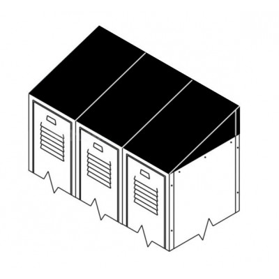 3-Wide Sloped Top Kit: 12" Wide X 15" Deep | SchoolLockers.com