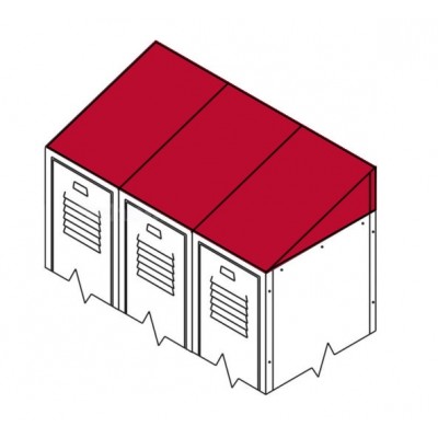 3-Wide Sloped Top Kit: 12" Wide X 15" Deep | SchoolLockers.com