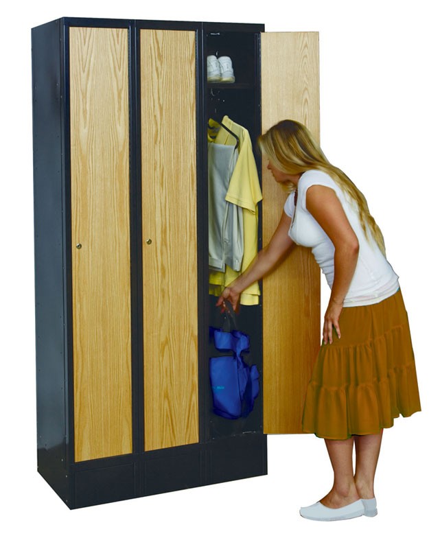 Hallowell Single Tier Wood/Metal Lockers