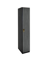 Open Front Locker Charcoal Oak Finish | SchoolLockers.com